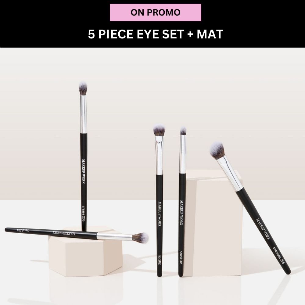 5 Piece Eye Set + Cleaning Mat - MakeUp Worx